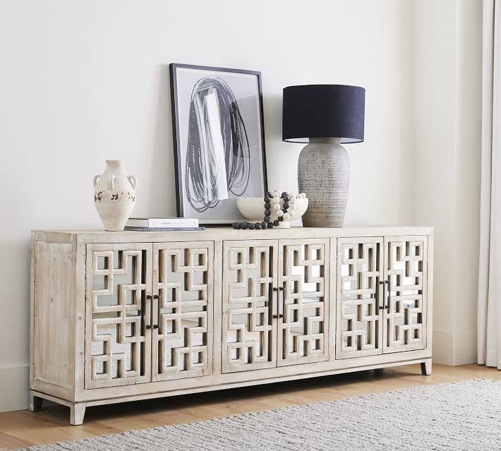 Cream mirrored sideboard store