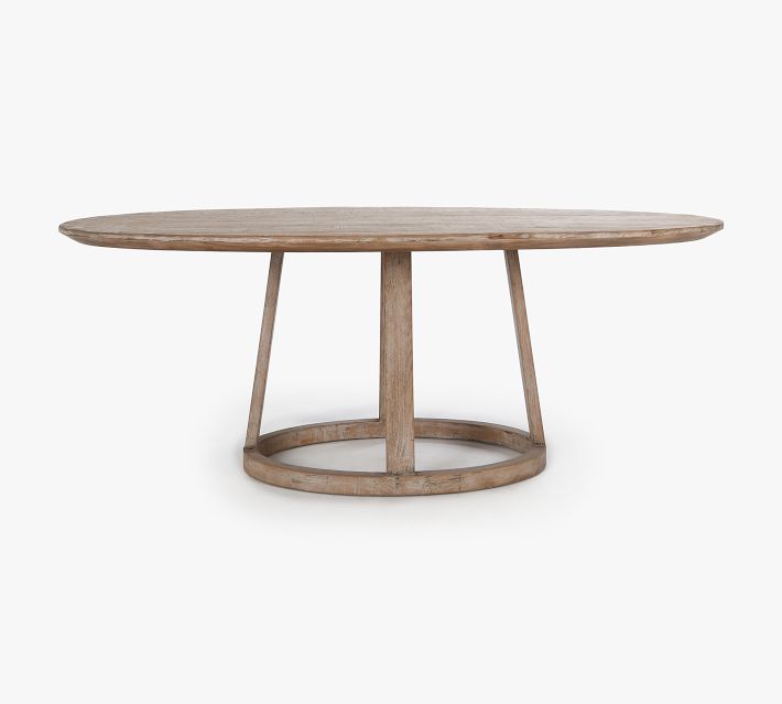 Reclaimed wood oval dining table store