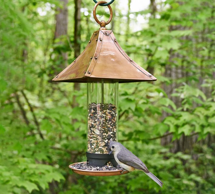 Copper bird feeder store