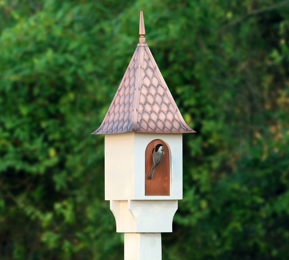Cottage Copper Bird House Stake | Pottery Barn