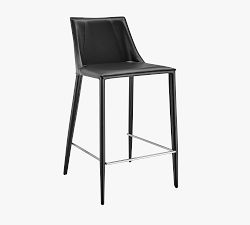 Hillside Leather Counter Stool | Pottery Barn