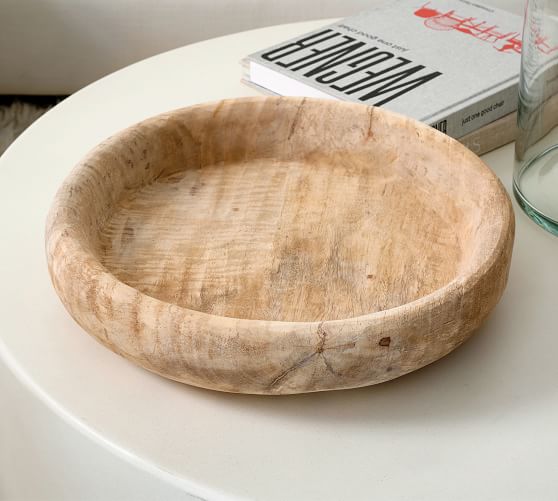 Teak Wood Bowl Elegant Nordic Design Pottery Barn