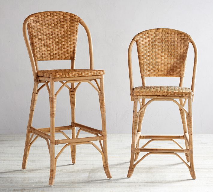 Parisian Woven Stool Pottery Barn