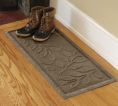 Waterhog Lawson Outdoor Leaf Boot Tray Mat | Pottery Barn