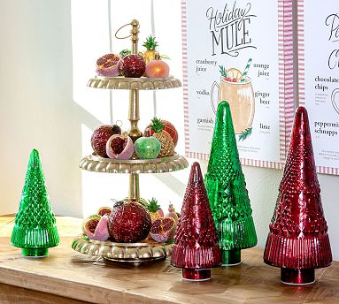 Lit Glass Christmas Tree | Pottery Barn