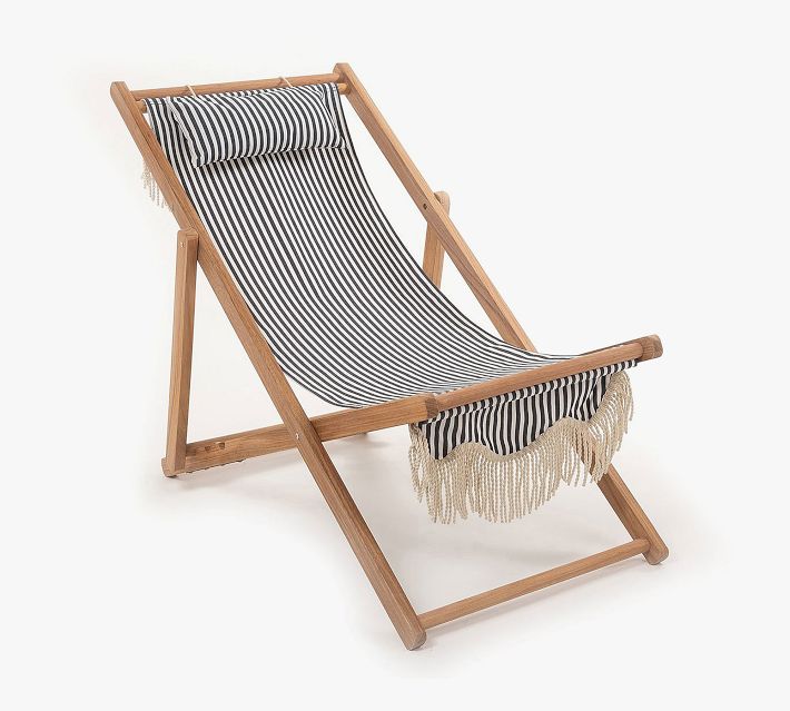 St. Tropez Sling Outdoor Lounge Chair Pottery Barn