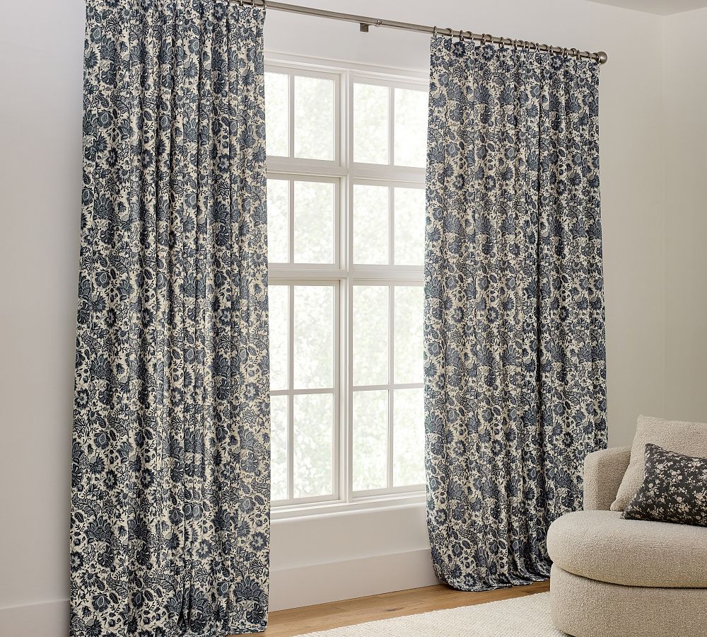 Open Box: Evalina Floral Print Curtain | Pottery Barn