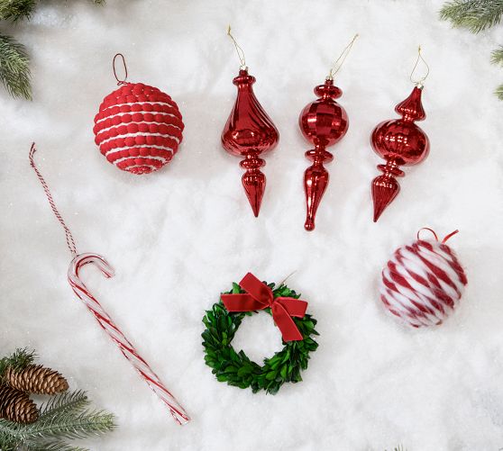 Shatterproof Jolly Red Ornaments Set | Pottery Barn
