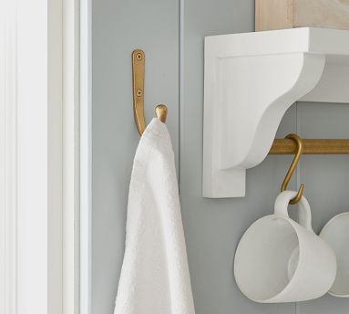 Manchester Brass Hook | Pottery Barn