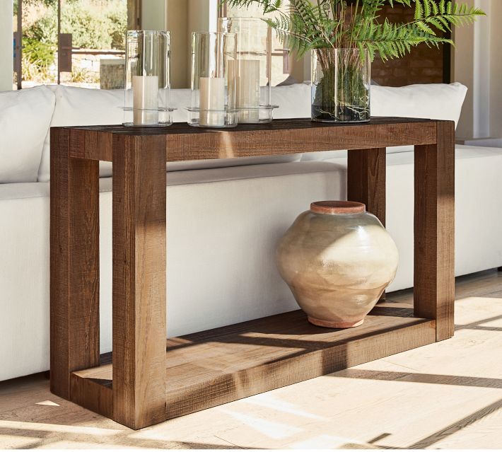 Pottery barn wood console table store