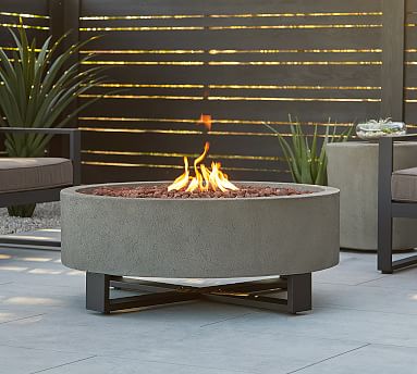 Outdoor propane fire pit round store