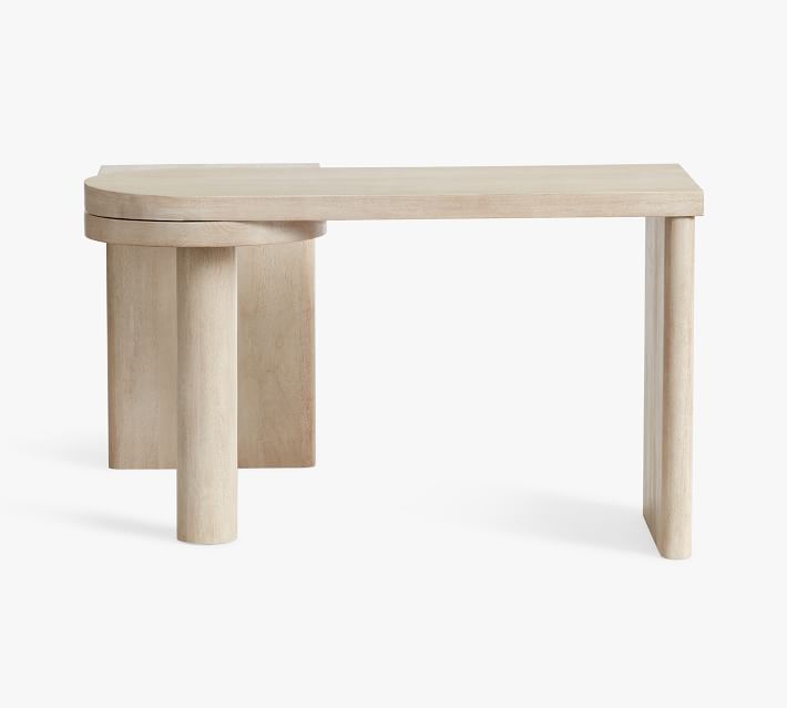 Cayman 50 Rotating L Shaped Desk Biscotti Pottery Barn