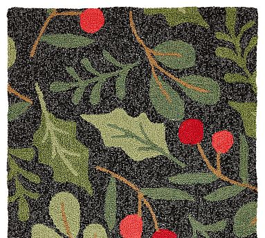 Holly Berry Looped Rug | Pottery Barn