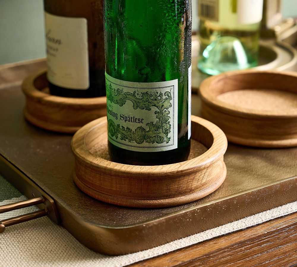 Oak Wood Wine Coaster | Pottery Barn