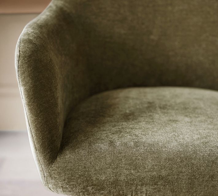 Carson Upholstered Swivel Desk Chair Pottery Barn