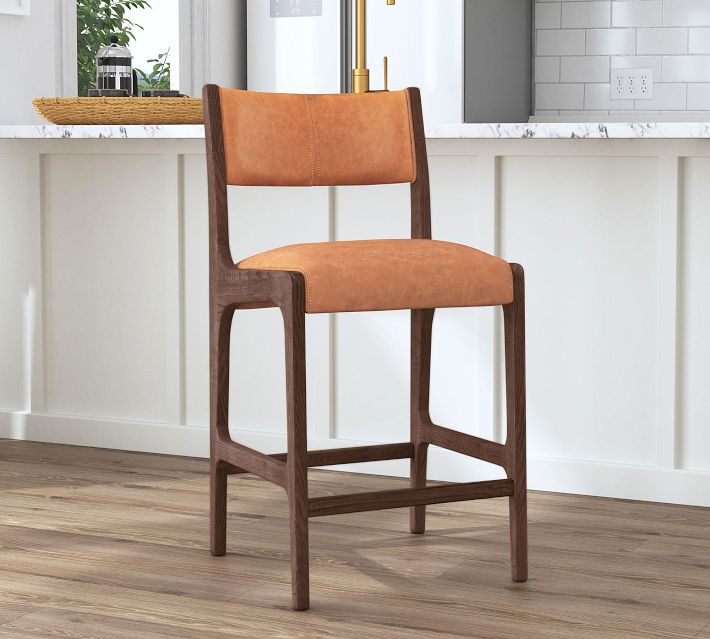 Pottery barn leather stools store