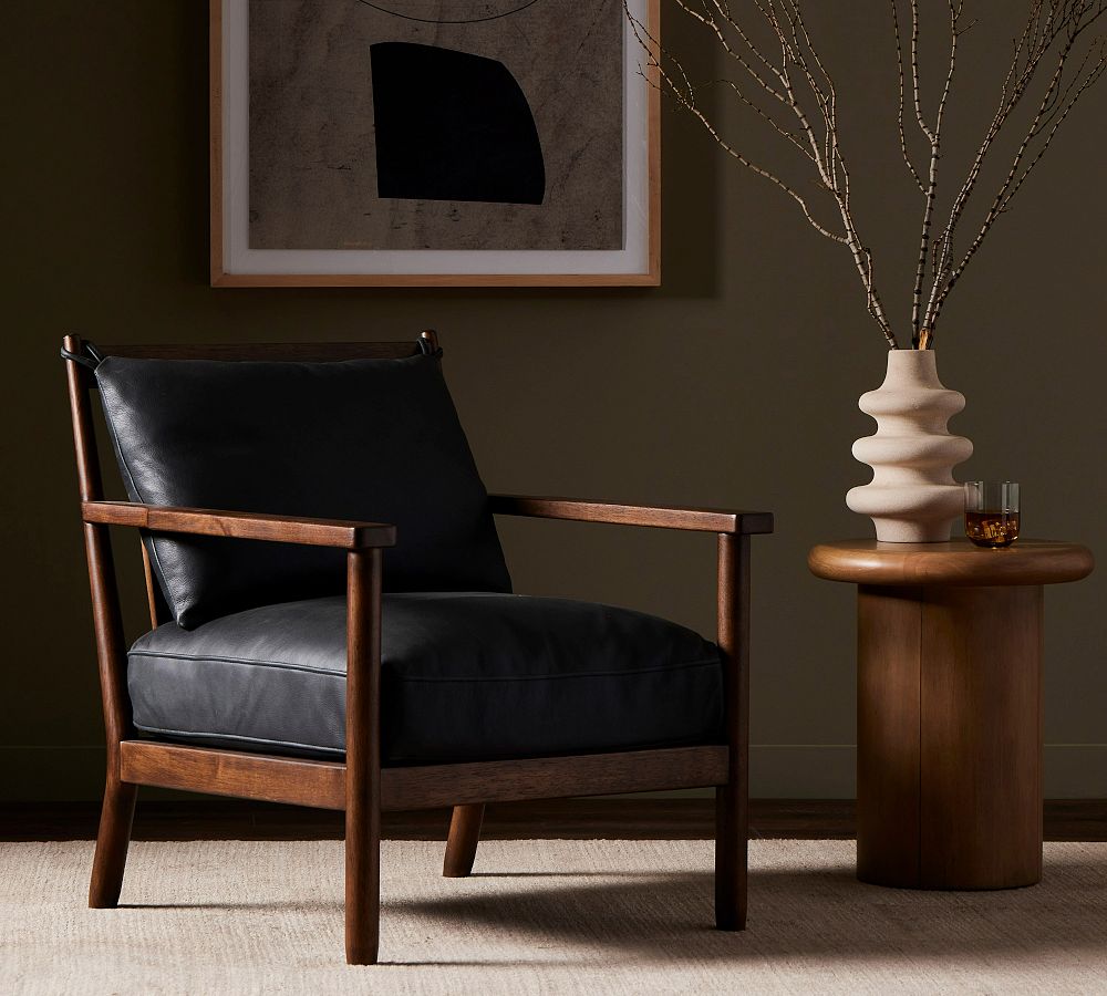 Rafferty Leather Chair | Pottery Barn