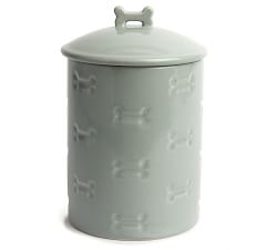 Classic Bone Treat Jar - Gray | Pottery Barn