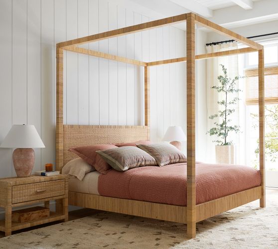 Cala Woven Canopy Bed | Pottery Barn