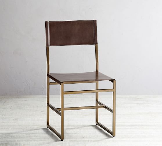 Hardy Leather Dining Chair Pottery Barn