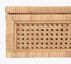 Cane Lidded Boxes - Set of 2 | Pottery Barn