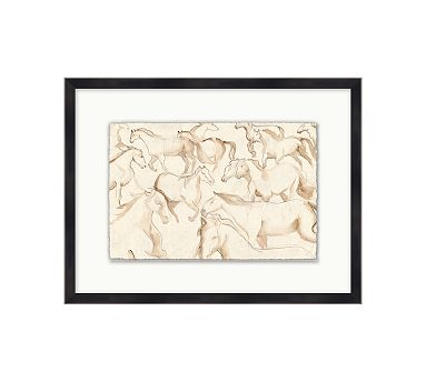Horse Stampede Framed Print | Pottery Barn