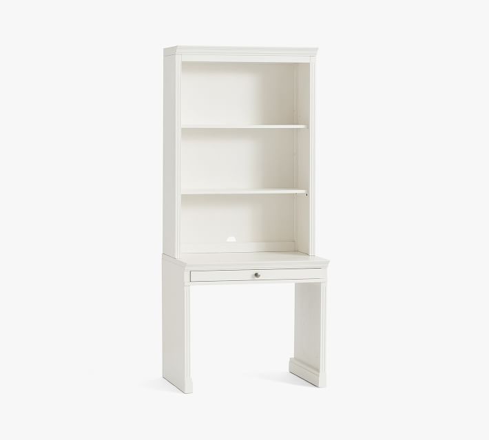 Livingston 35 Writing Desk with Bookcase Hutch Montauk White Pottery Barn