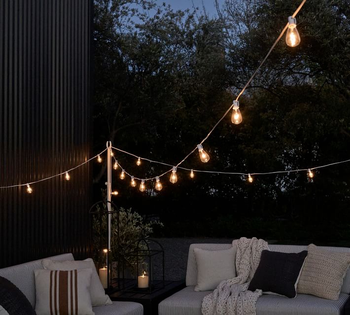 Edison Bulb Outdoor String Lights Pottery Barn