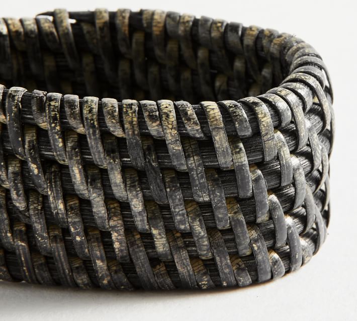 Tava Handwoven Rattan Oval Napkin Rings Set of 4