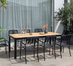 Talavera Teak Rectangular Outdoor Dining Table (82") | Pottery Barn
