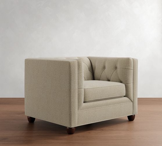 Chesterfield Square Arm Chair | Pottery Barn