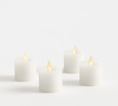 Premium Flickering Flameless Wax Votive Candle - Set of 4 | Pottery Barn