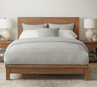 Reed Platform Bed Full Antique Umber Pottery Barn