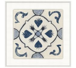 Cabo Blue Pattern Framed Print | Pottery Barn