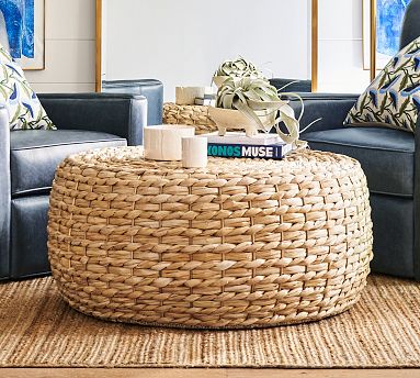 Pottery barn wicker coffee table store