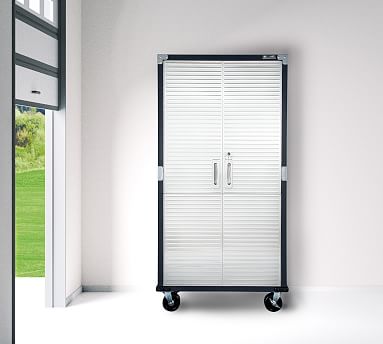 2 Door Rolling Storage Cabinet 36 Pottery Barn