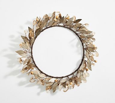 Rustic Leaf Wreath Chargers | Pottery Barn