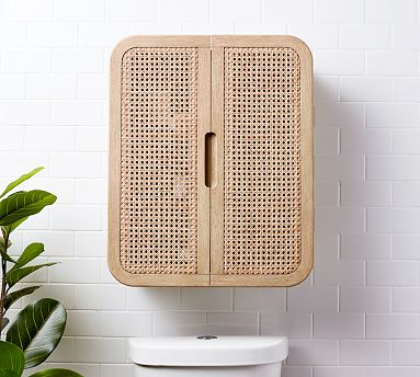 Manzanita Cane Wall Cabinet Pottery Barn