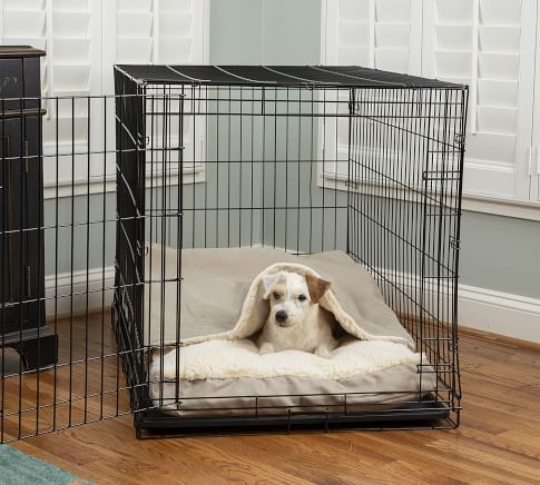 Pet Crate Bed Large Khaki Pottery Barn