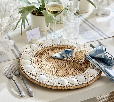 Tava Shell Chargers - Set of 4 | Pottery Barn