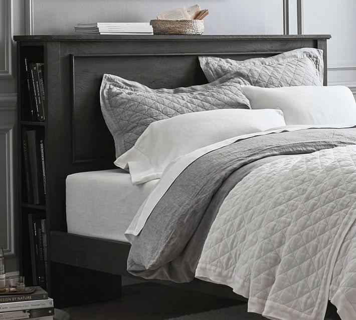 Pottery barn storage headboard store