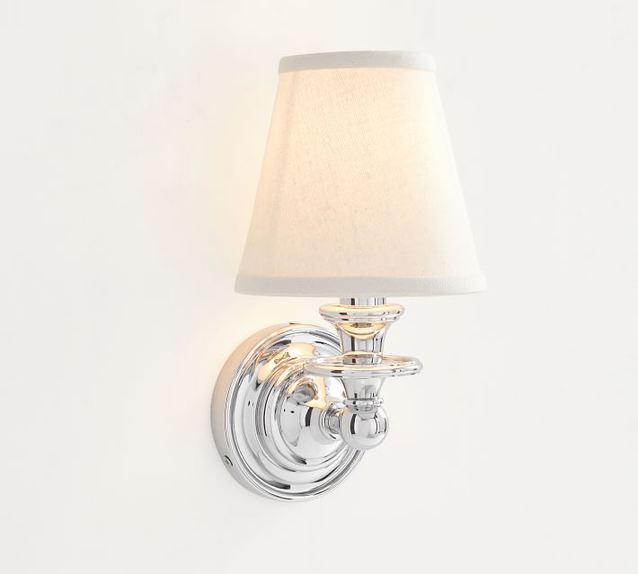 Chrome Sussex Single Shade Sconce Pottery Barn 5556246