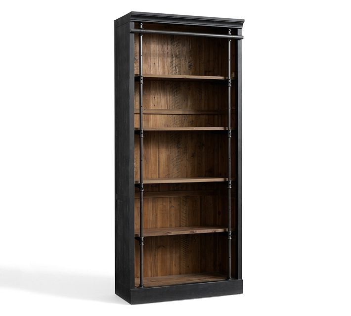 Distressed wood bookshelf store