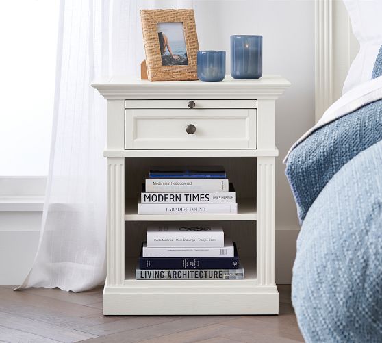 White nightstand pottery barn store