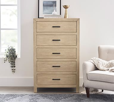 Linwood 5 Drawer Tall Dresser 34 Pottery Barn
