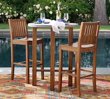 Abbott Concrete Acacia Outdoor Bar Height Table 34