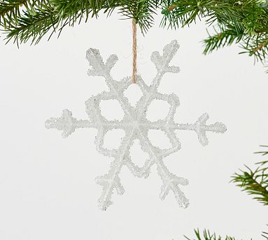 Caviar Snowflake Ornament | Pottery Barn