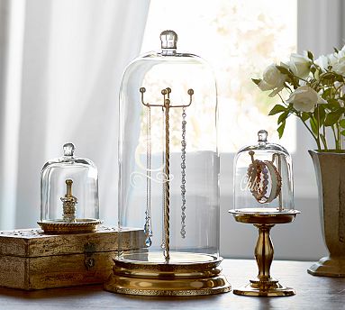 Glass Cloche Jewelry Storage Pottery Barn
