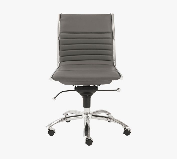 Fowler High Back Swivel Desk Chair Blue Silver Pottery Barn