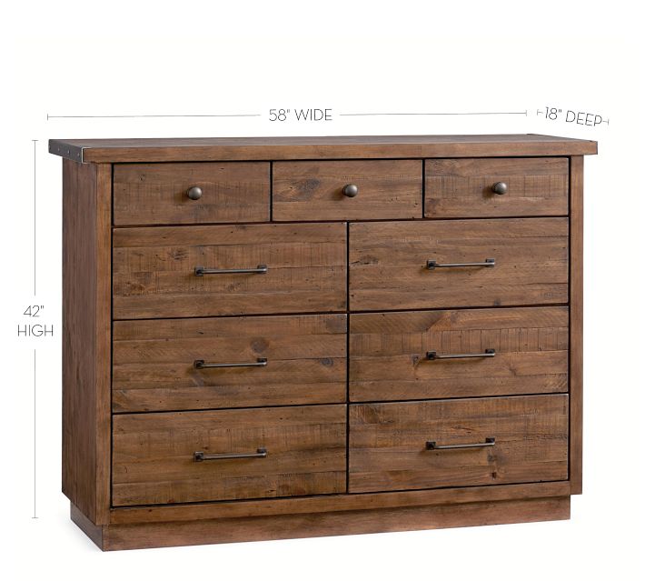 Big Daddy s Antiques Reclaimed Wood 9 Drawer Dresser 58